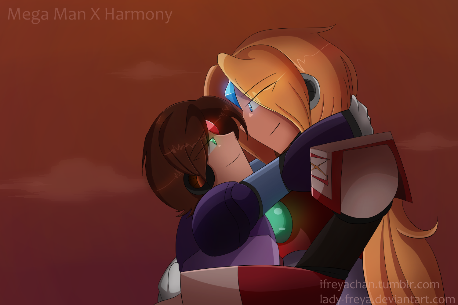 Megaman X And Alia Kiss