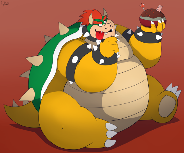 Fat Bowser Bowser Drawing, Fat Bowser, Food, Chibi Png | PNGEgg