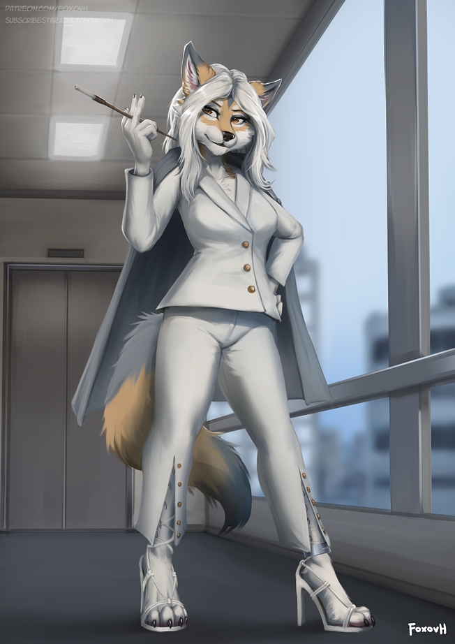White Wolf Anthro Female