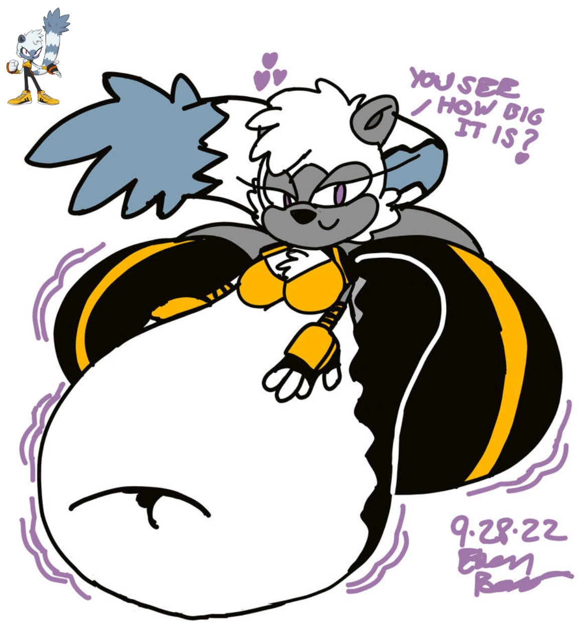 Rouge The Bat Belly Expansion Mummy Rouge The Bat" Art Board Print For