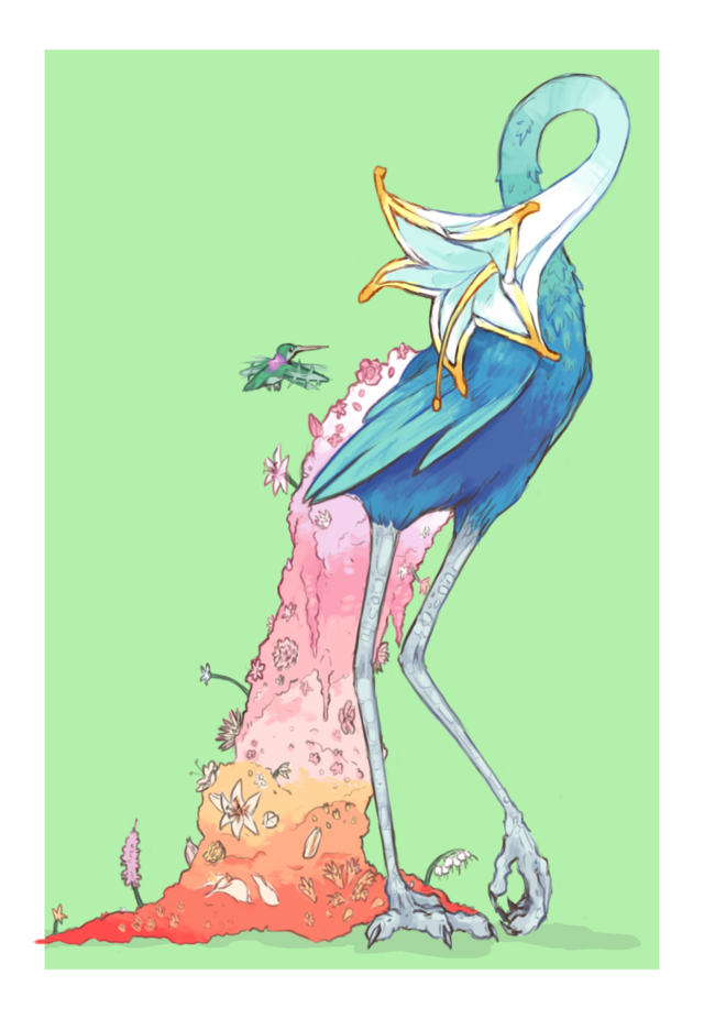 Never Give Up Frog Choking Bird