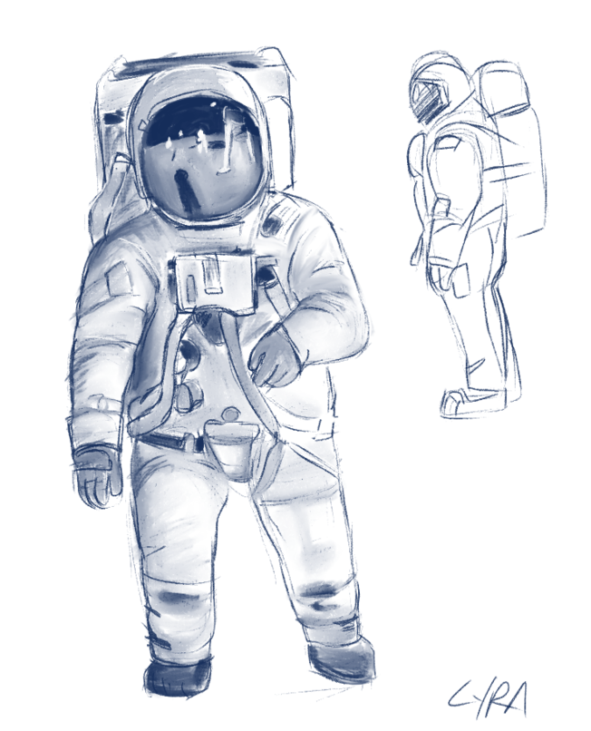 Neil Armstrong Drawing Simple